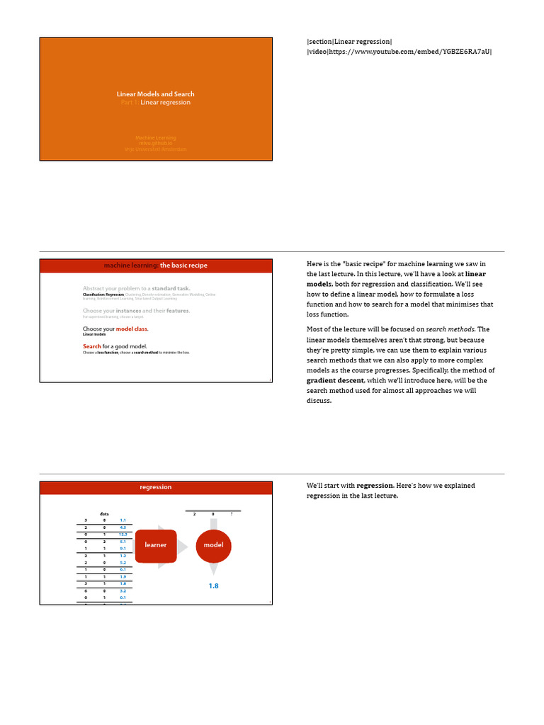 12 LinearModels1 Annotated | PDF | Regression Analysis | Machine Learning