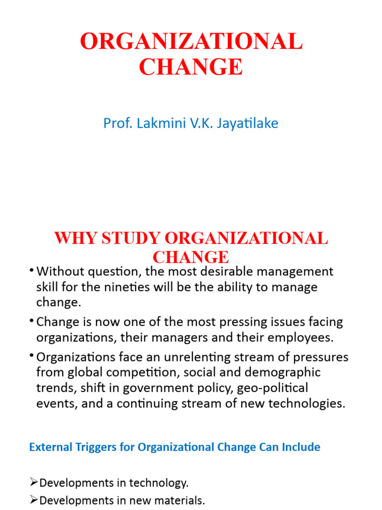 Organizational Change | PDF | Social Psychology | Cognition