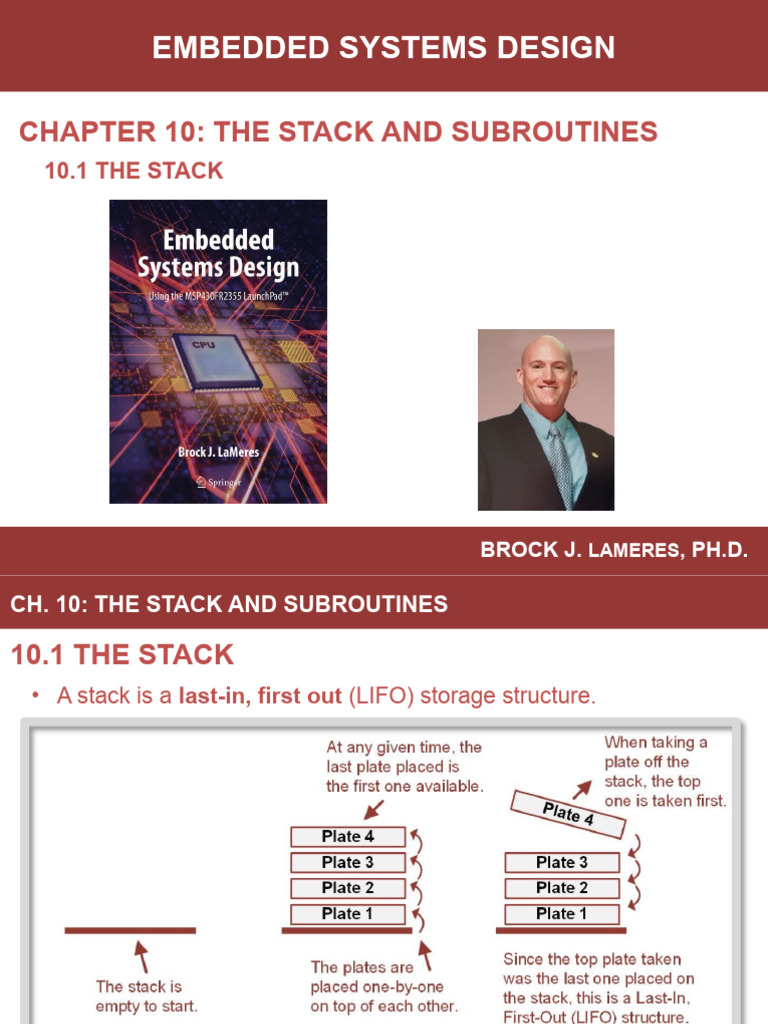 Ch10 The Stack And Subroutines Slides Pdf Computer Engineering Computing