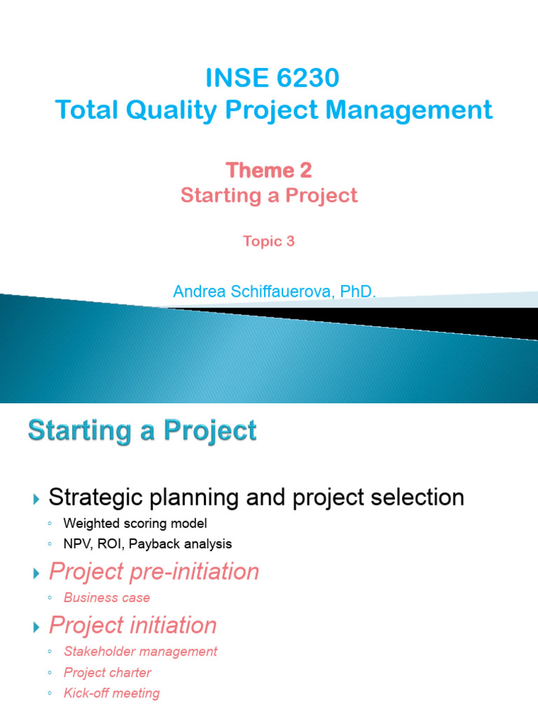 Theme 2 Topic 3 Initiation | PDF | Project Management | Business