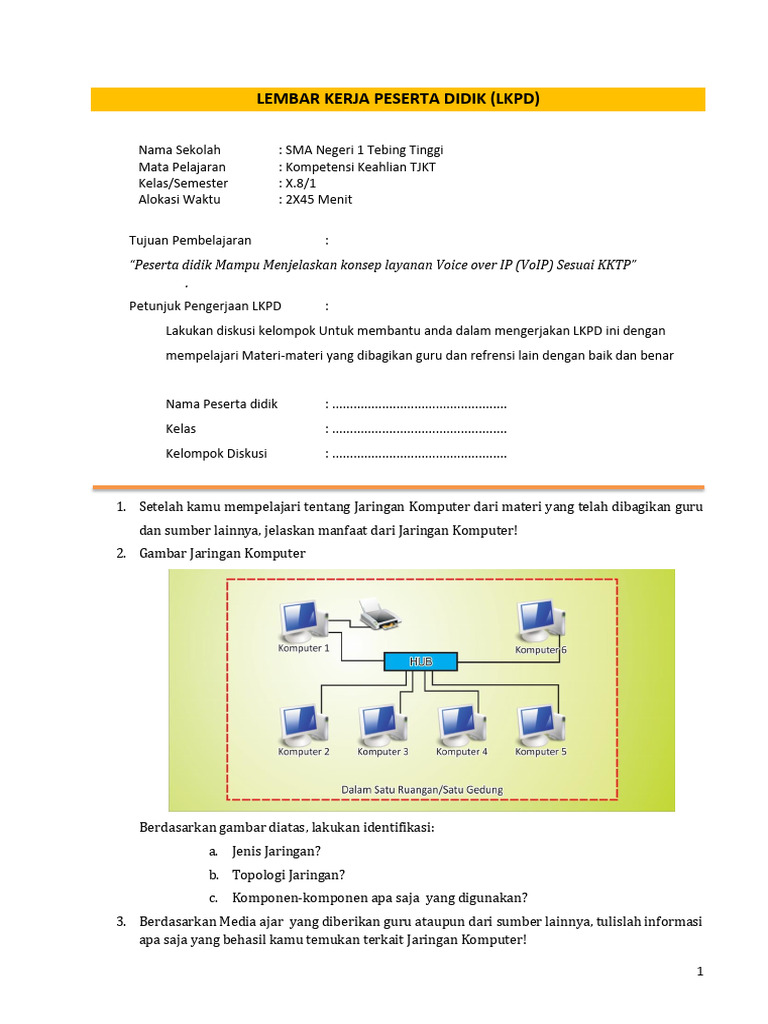 LKPD Materi VoIP | PDF