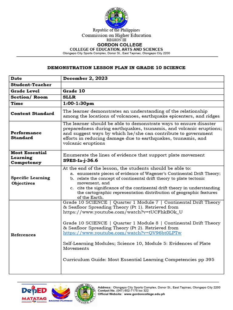 Final Demo 7e Model | PDF | Plate Tectonics | Learning