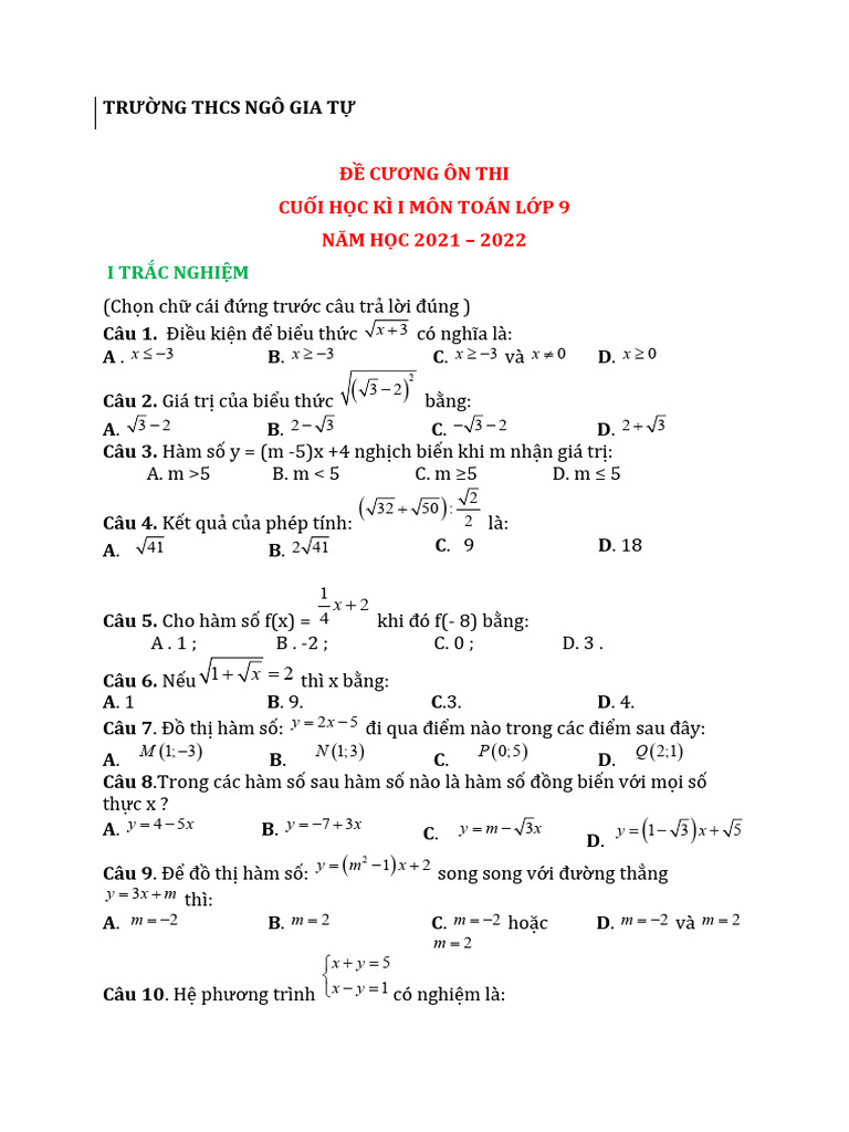 E - CU - O - NG-HO - C-KI - 1-TOA - N-9-NGT - Docx Filename - UTF-8''ĐỀ-CƯƠNG-HỌC-KÌ-1-TOÁN-9 ...