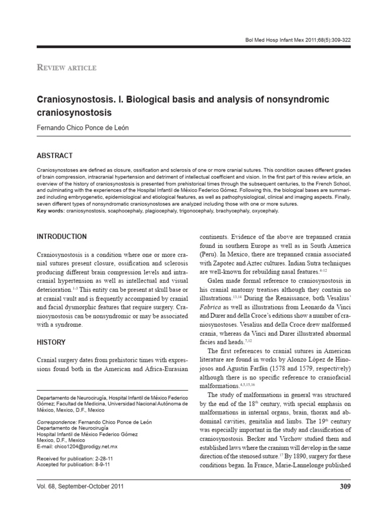 Definition and Epydemiology Oxycephaly | PDF | Skull | Medical Specialties