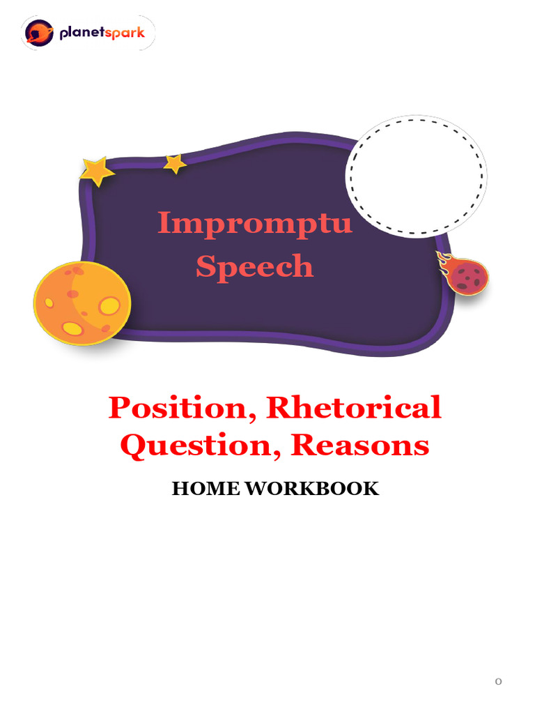 Impromptu Speech Guide for Students | PDF | Rhetoric | Question