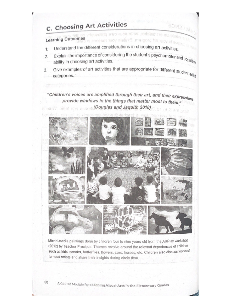 C. Choosing Art Activities | PDF
