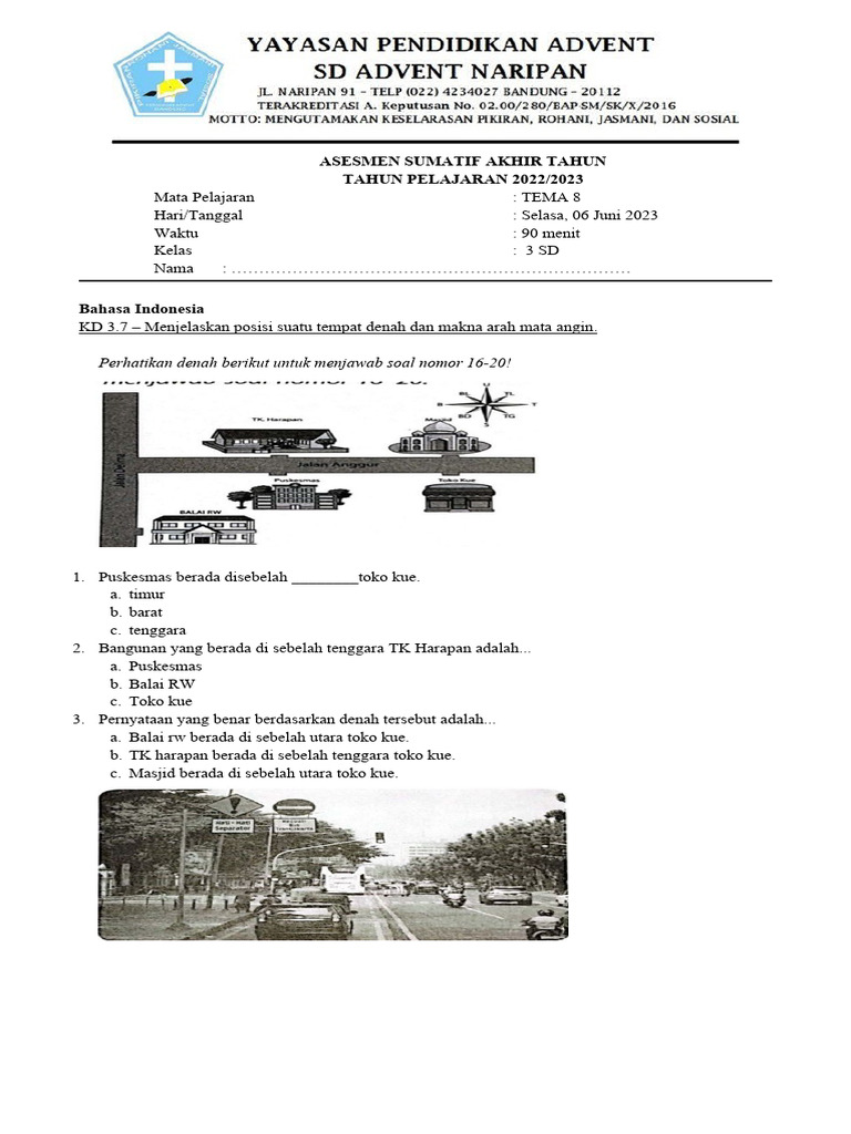 SOAL ASAT - Tema 8 | PDF