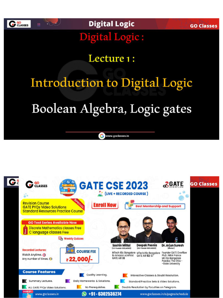 Mod 1 - Boolean Algebra, Minimization of Boolean Functions | PDF
