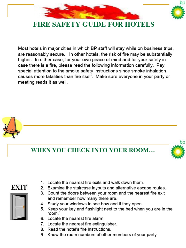 Hotel Fire Safety | PDF | Stairs