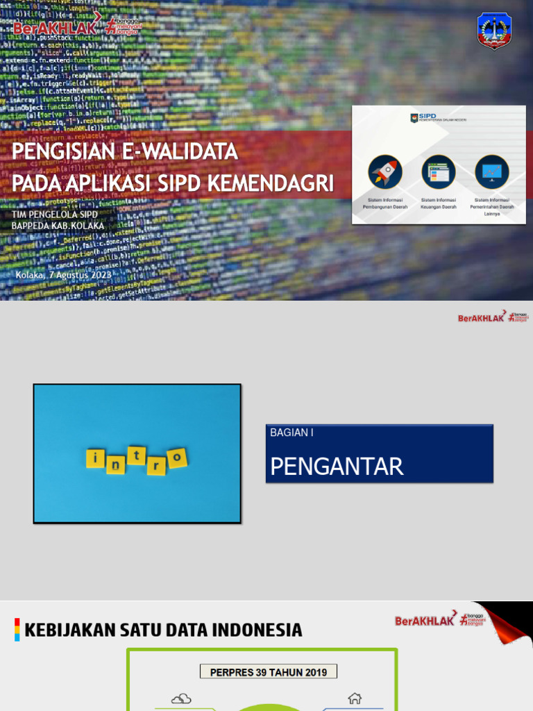 Panduan Pengisian e-Walidata SIPD | PDF | Bisnis