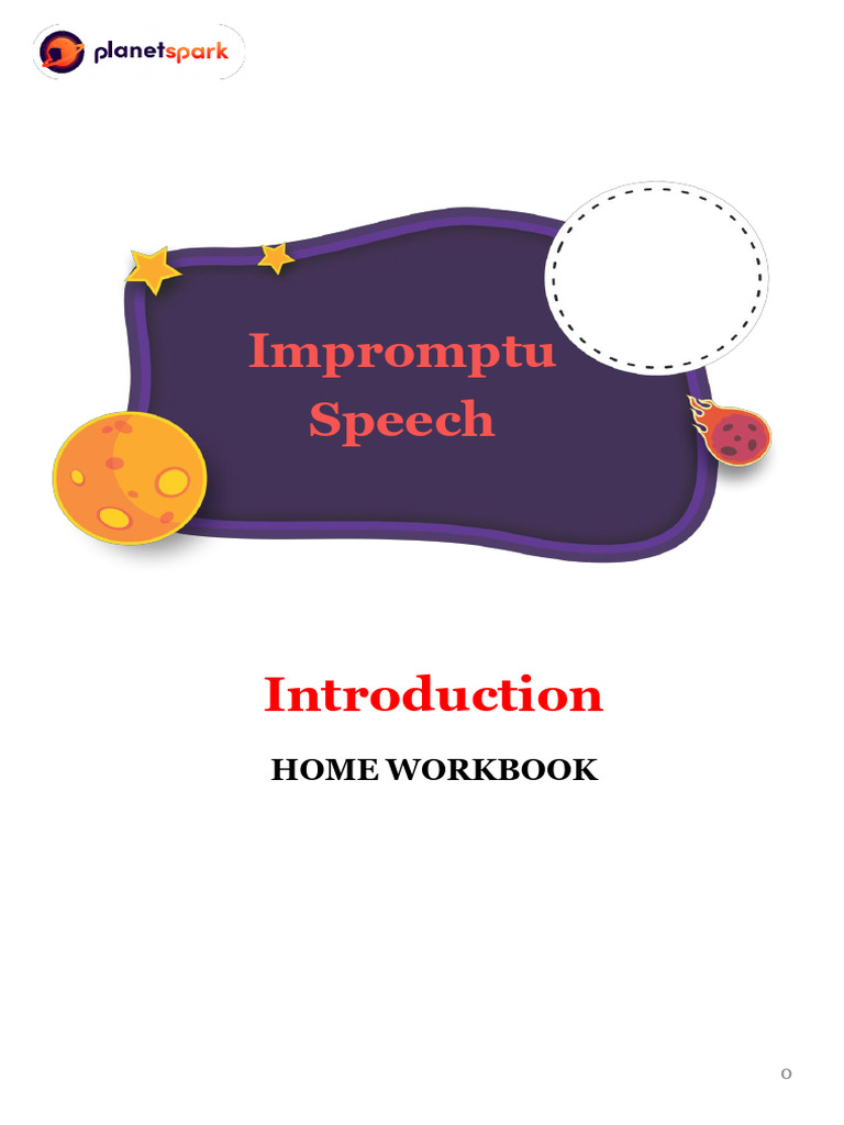 Impromptu Speech | PDF | Dialogue | Rhetoric