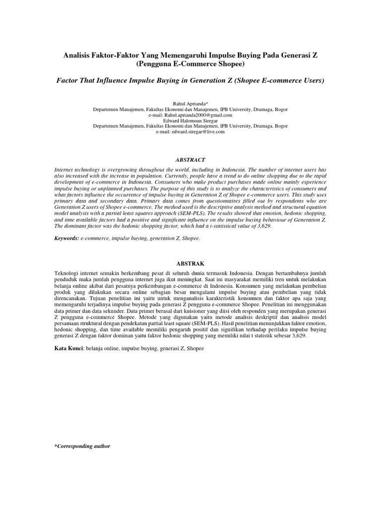 Jurnal Rahul Aprianda (H24180113) & EHS (0422) | PDF | Bisnis | Ilmu Sosial