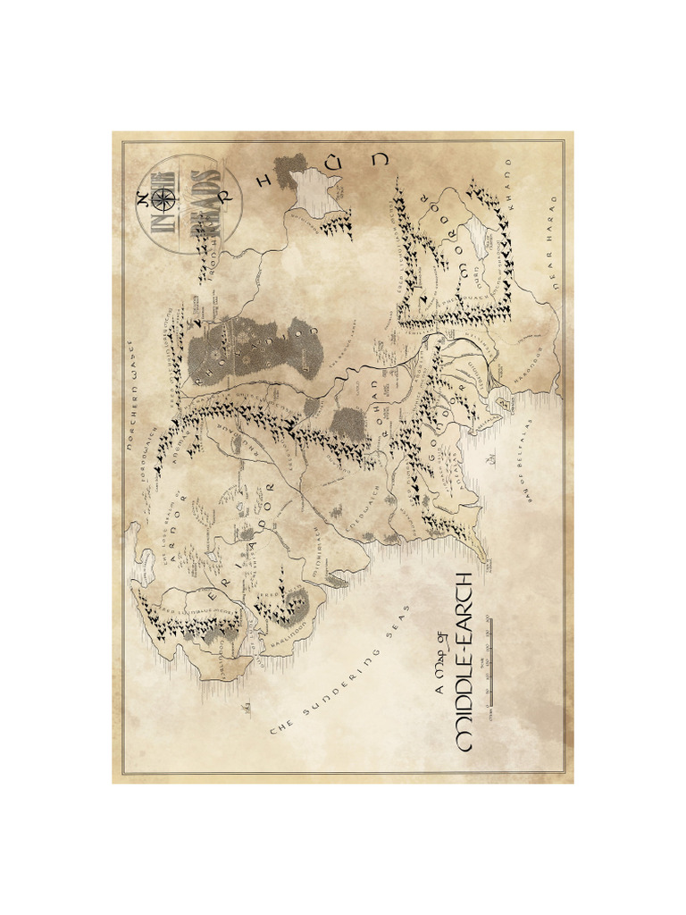 Middle Earth Map Printable