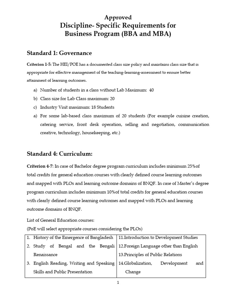 Business | PDF | Curriculum | Master Of Business Administration