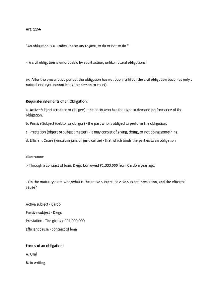 Oblicon Reviewer | PDF | Law Of Obligations | Damages