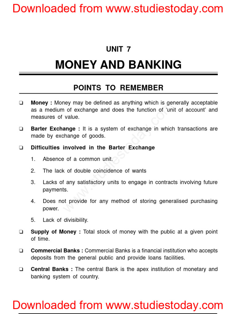 Economics Money and Banking Worksheet Set B | PDF | Money | Money Supply
