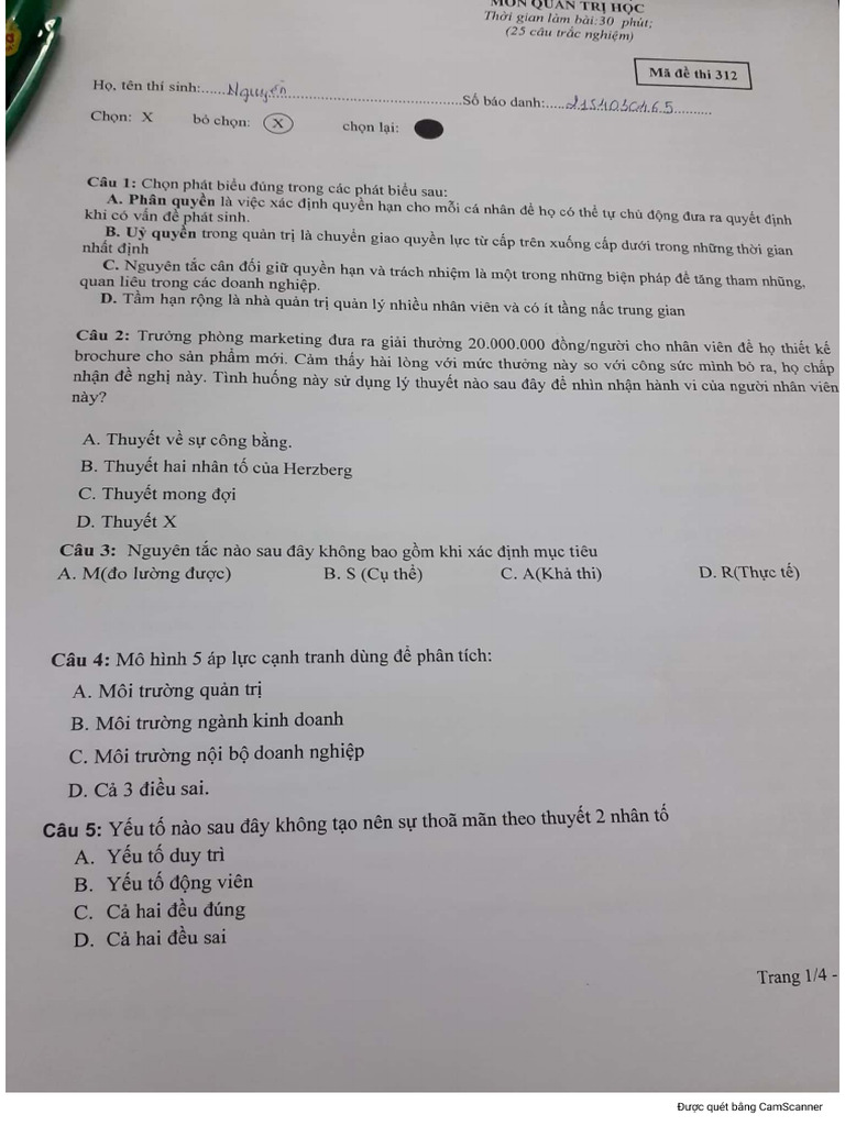 đề thi QTH gki | PDF