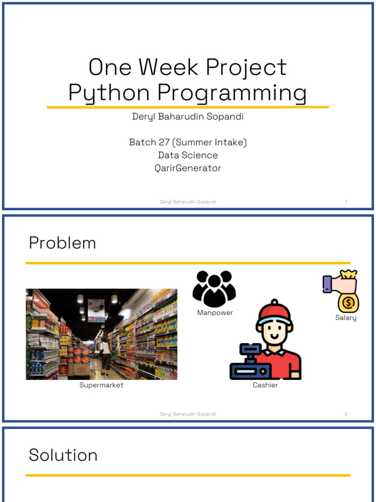 DerylBaharudin OneWeekProject PythonProgramming | PDF | Komputer