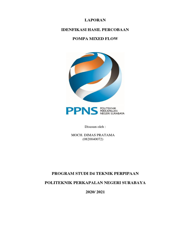 M6 - Identifikasi Pompa Mixed Flow - Moch. Dimas Pratama - 0820040072 ...
