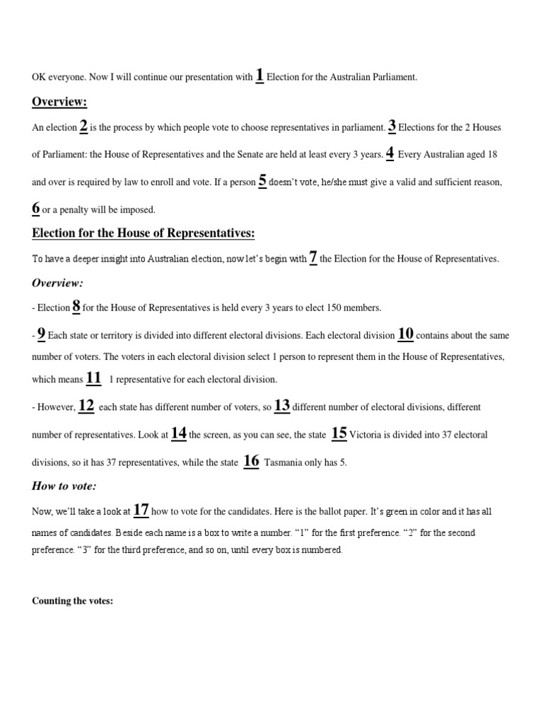 Election Script | PDF | Elections | Voting