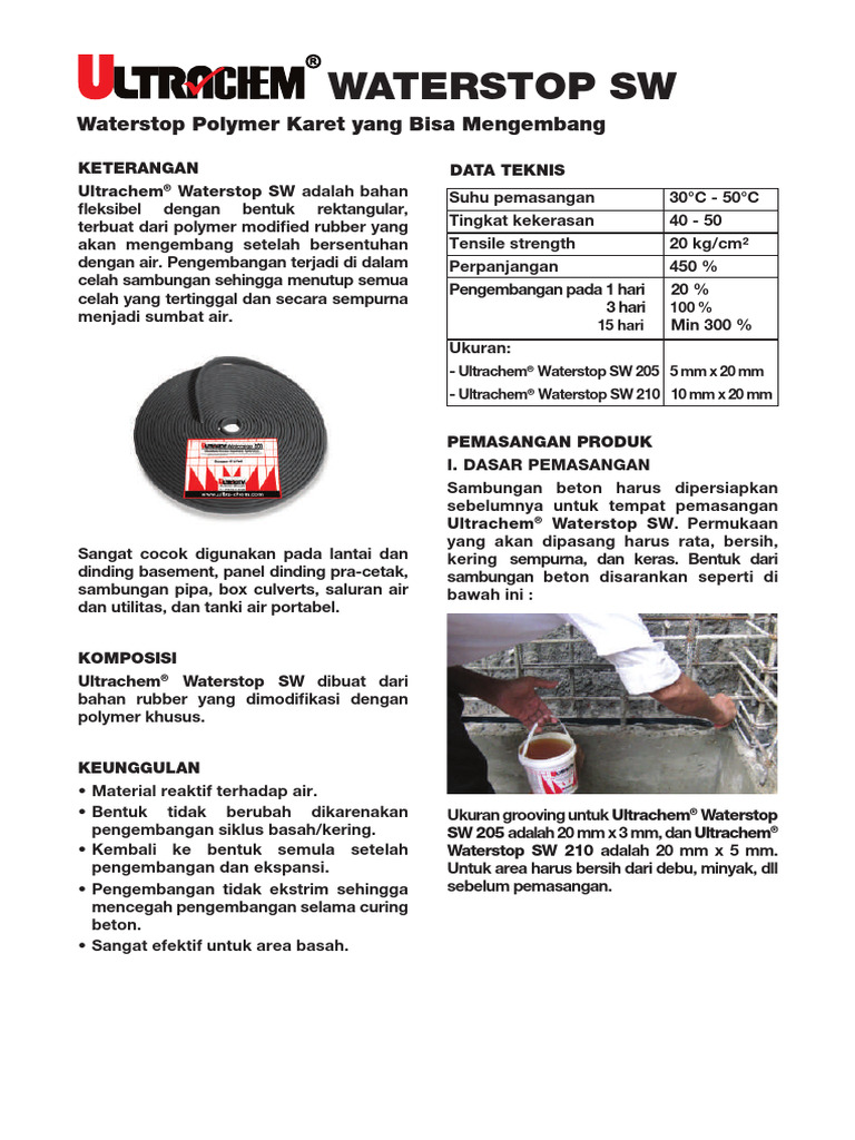 Ultrachem Waterstop SW | PDF