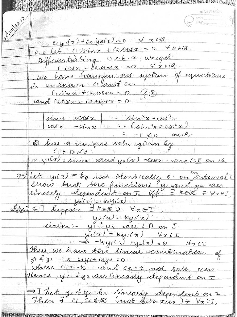 Maths Sem 3 Ode Part 4 | PDF