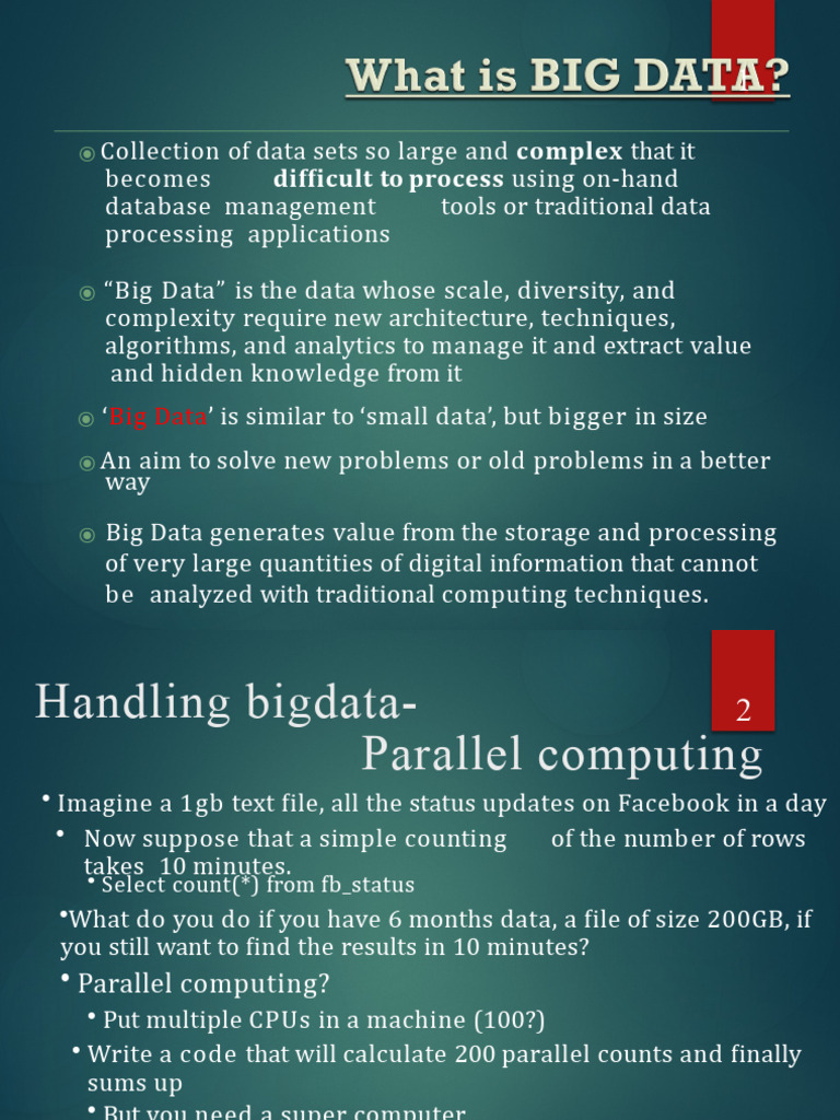 Bigdata PPT Slides (E) | PDF | Big Data | Apache Hadoop