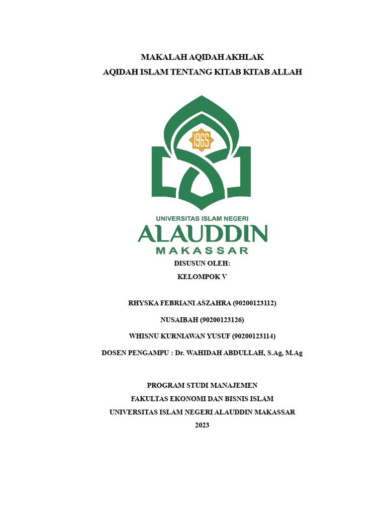 Makalah Aqidah Akhlak KLP 5 | PDF