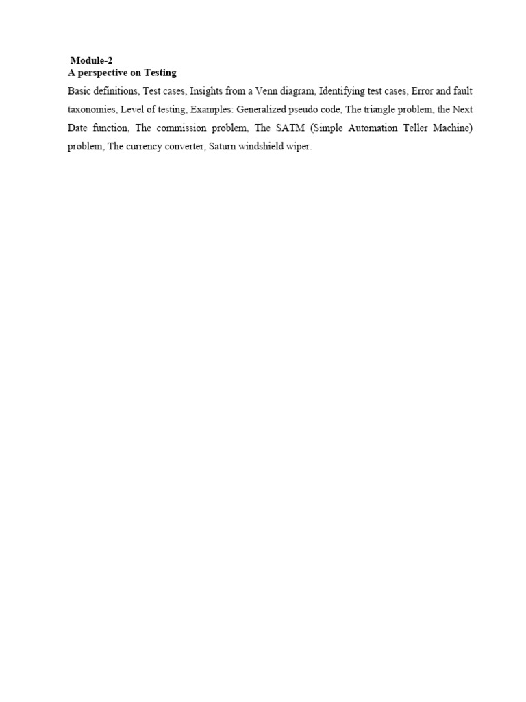 22mca344 Software Testing Module2 Download Free Pdf Software Testing Function Mathematics