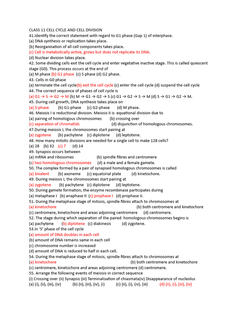 Cell Cycle and Division Overview | PDF | Meiosis | Mitosis