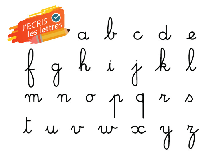 Alphabet Cursif Minuscule | PDF
