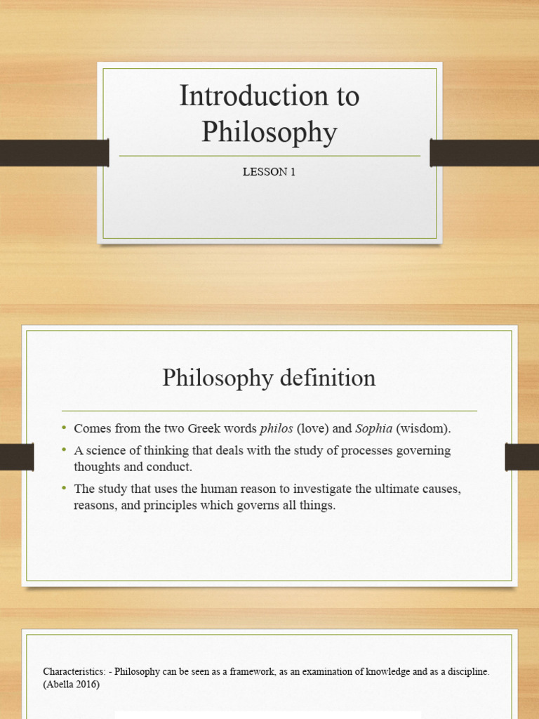 Introduction To Philosophy | PDF