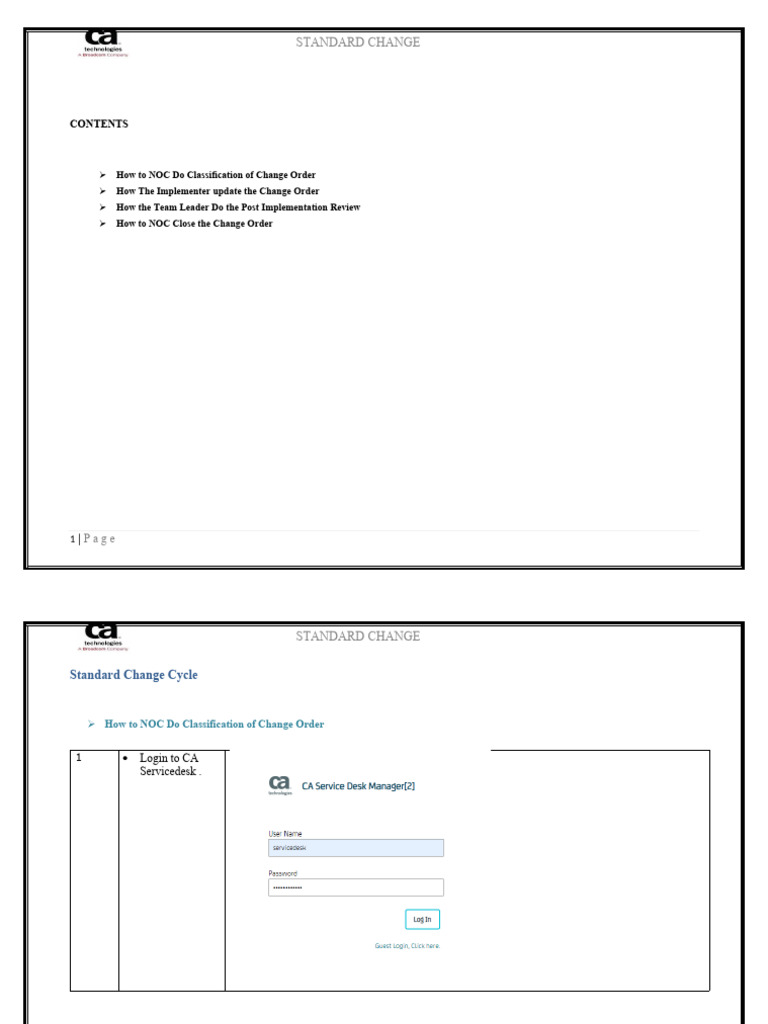 How To Log Standard Change | PDF | Computing | Software