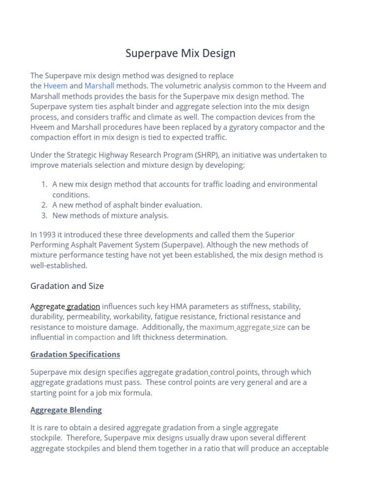 Superpave Mix Design | PDF | Civil Engineering | Building Engineering