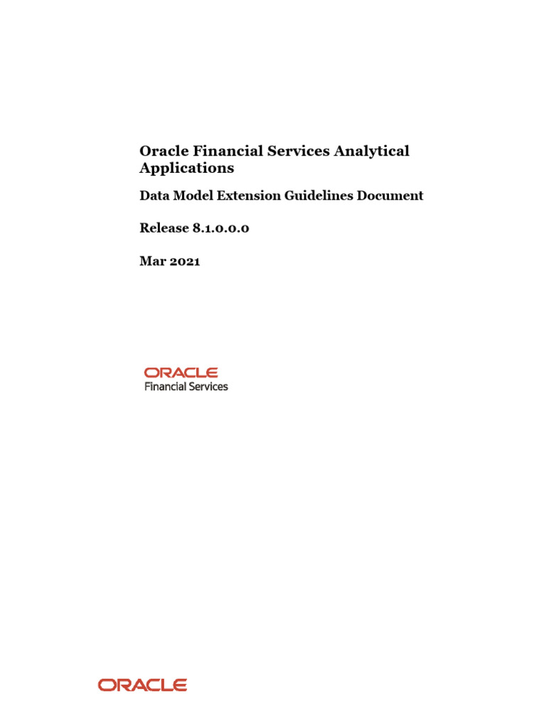 OFSAA Data Model Extension Guidelines Release 8.1.0.0.0 | PDF | Data Model | Metadata