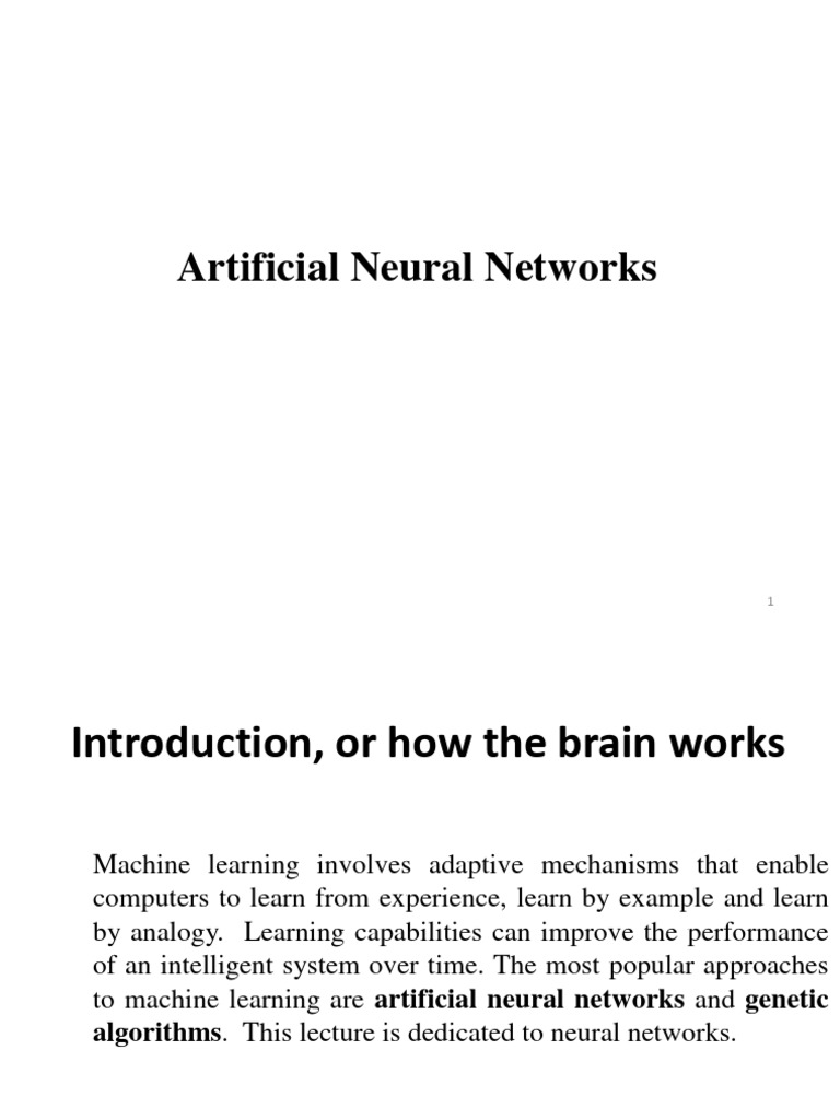 Artificial Neural Network Download Free Pdf Artificial Neural