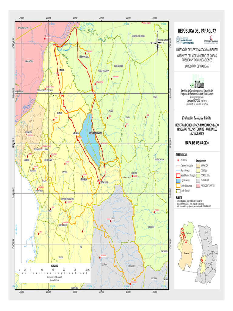 Mapa de Recursos del Lago Ypacaraí | PDF | Geografía | Tecnología ...