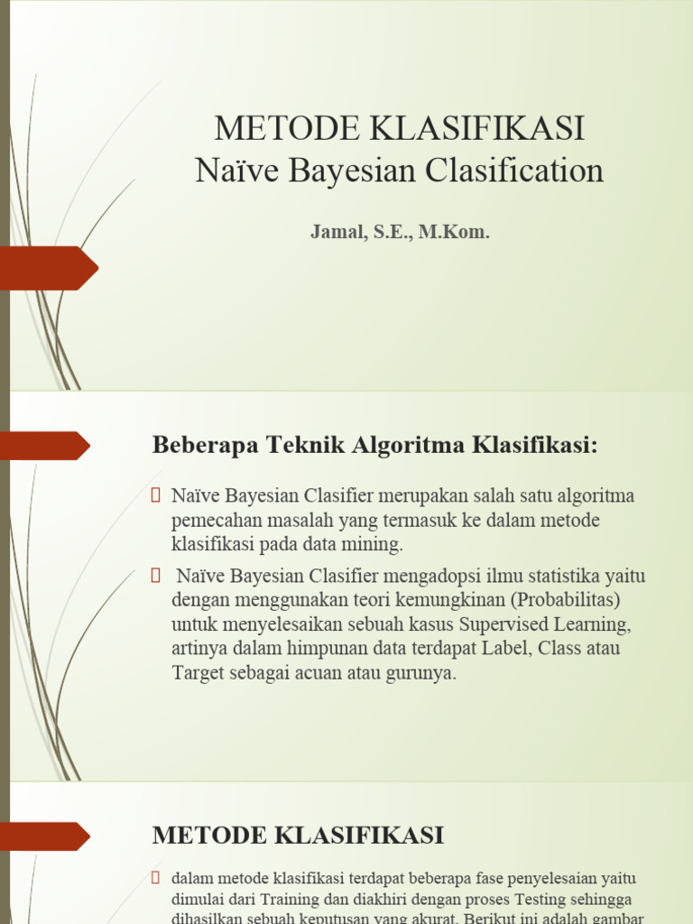 Klasifikasi Naive Bayes | PDF