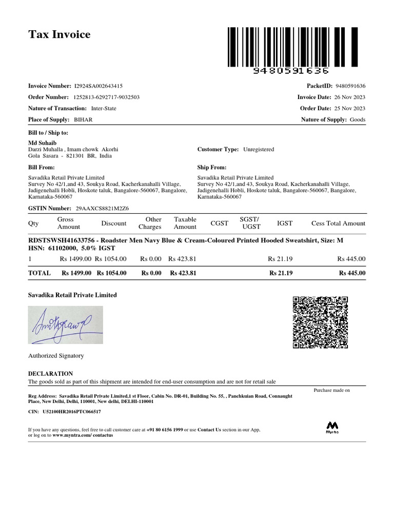 Tax Invoice | PDF | Public Finance | Payments