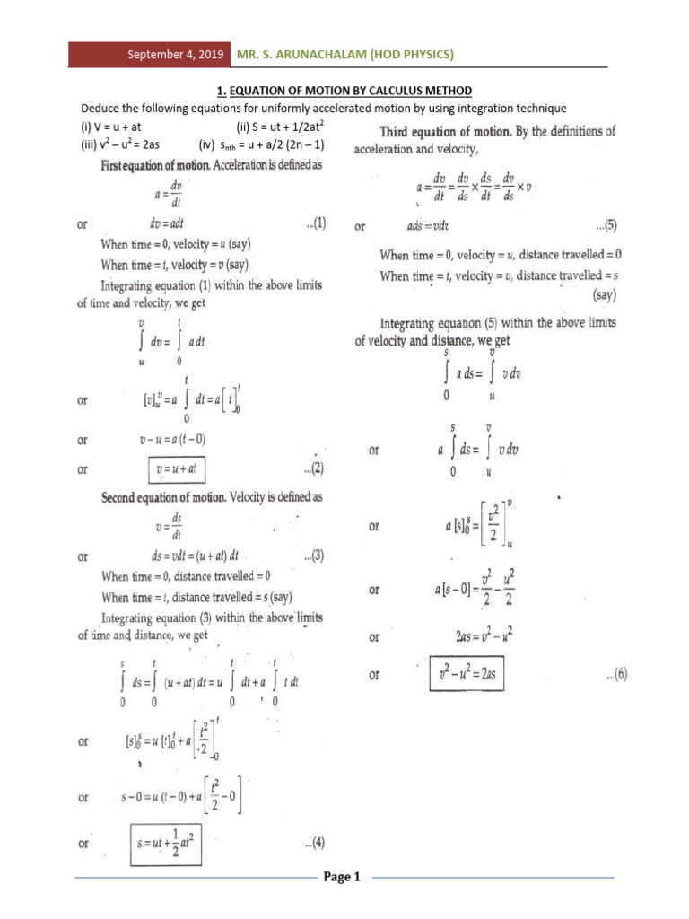 Derivation x1 I Part | PDF | Force | Acceleration