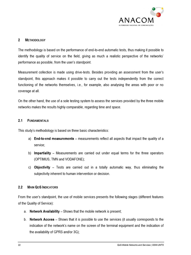 Methodology | PDF | Videotelephony | Quality Of Service