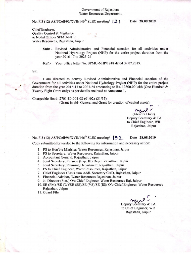 Revised A&f Sanction of NHP | PDF