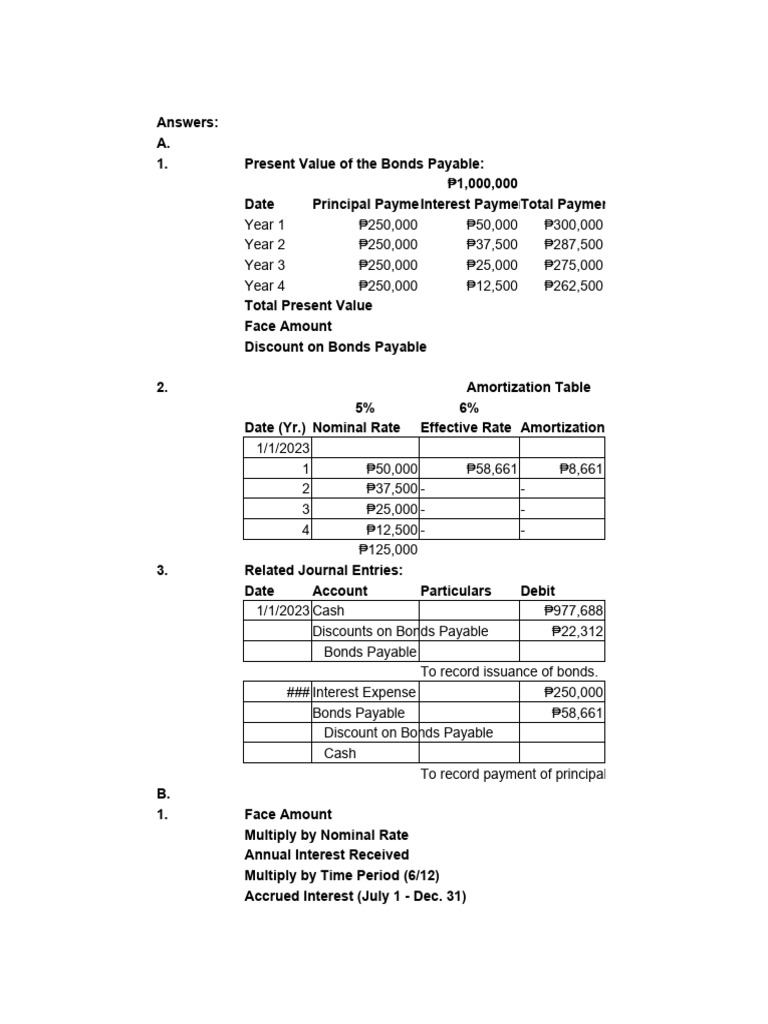 Bond Amortization and Journal Entries | PDF | Bonds (Finance) | Present Value