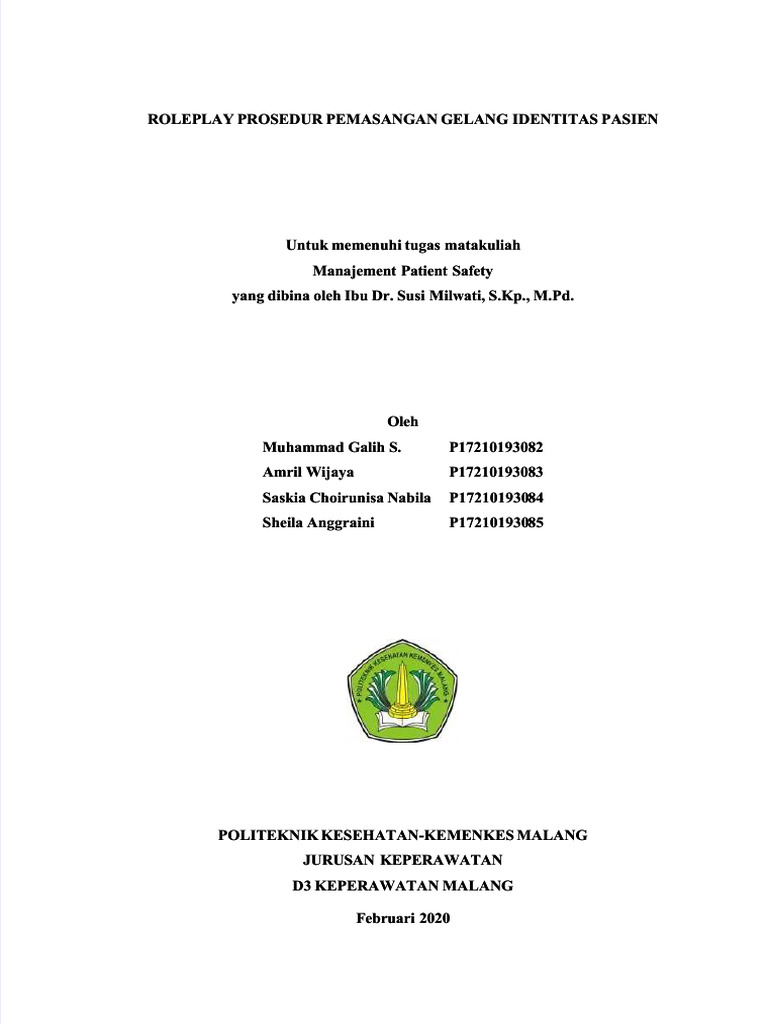 PDF Roleplay Identifikasi Bu Susi - Compress | PDF