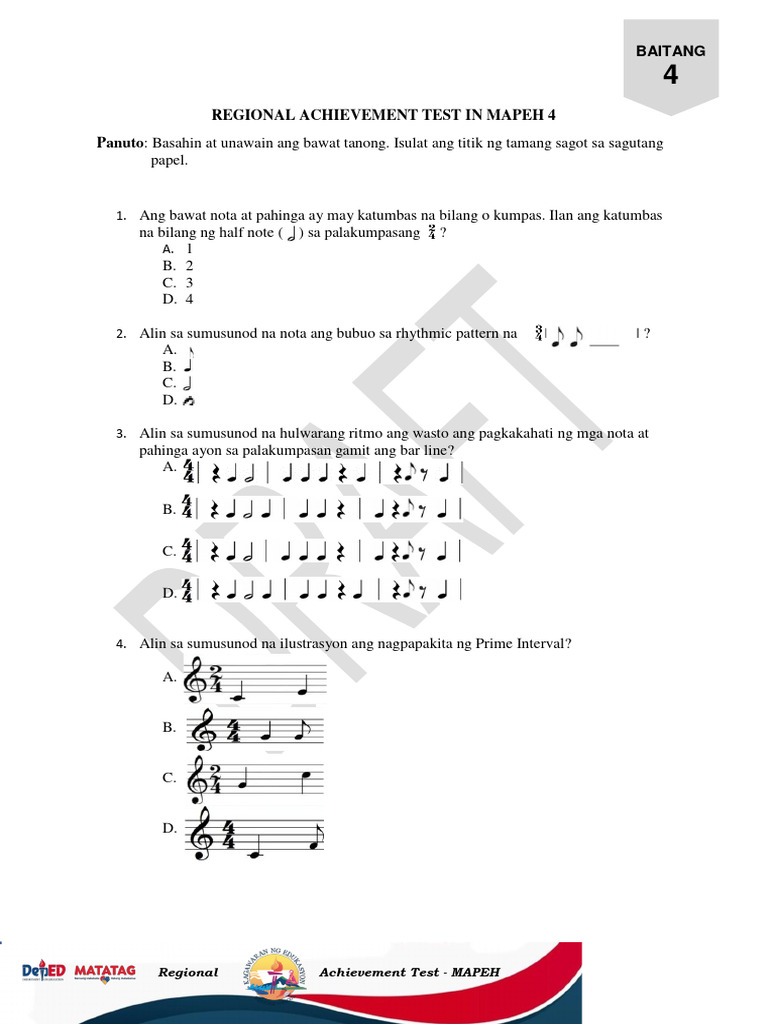 Rat Final Mapeh 4 | PDF