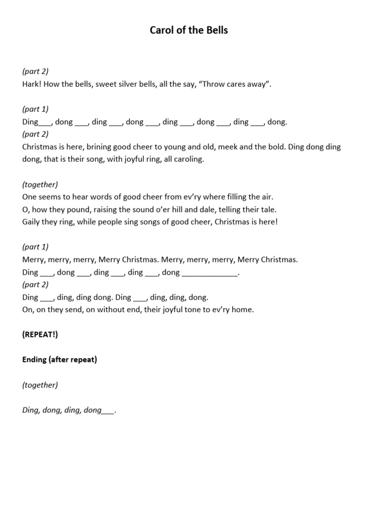 Carol of The Bells | PDF