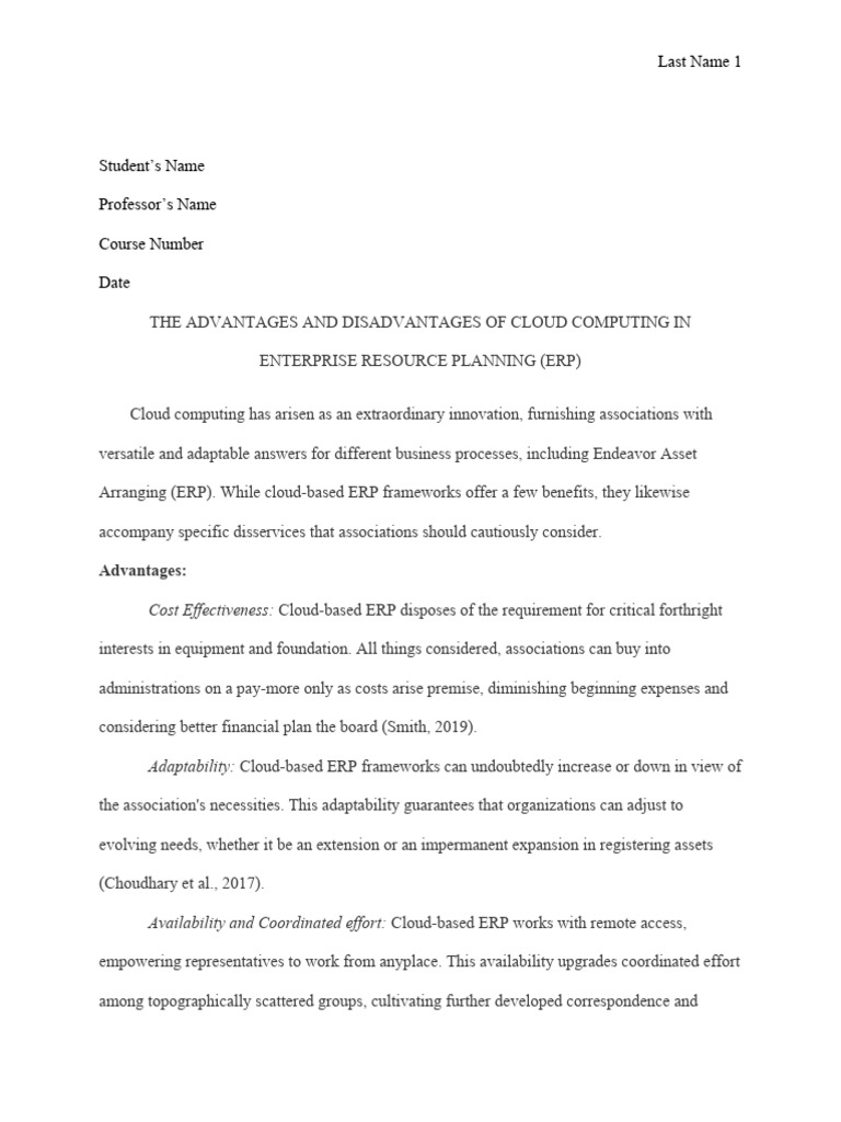 Cloud ERP: Pros and Cons Explained | PDF | Cloud Computing | Enterprise Resource Planning
