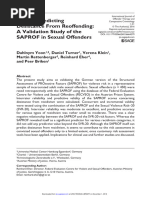 The Structured Assessment of Violence Risk in Youth (SAVRY) - 2021 ...