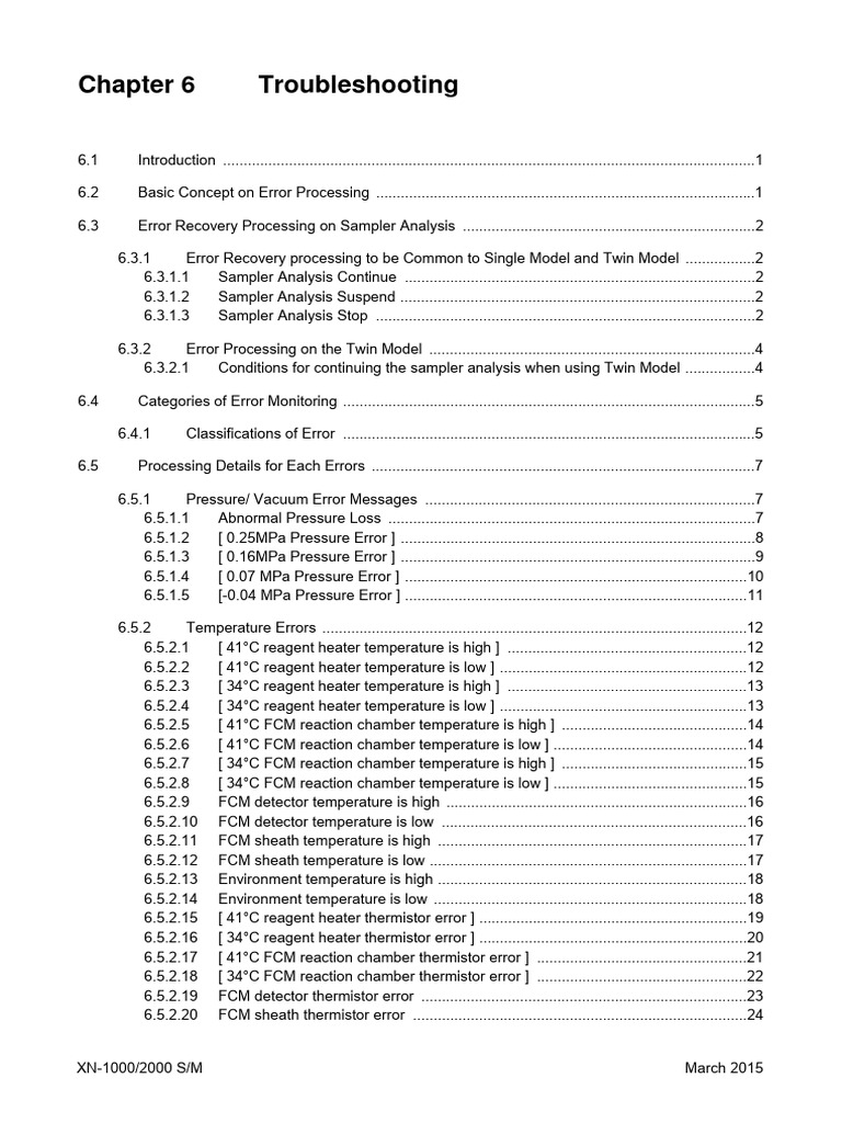 XN-1000 2000 E 06 Troubleshooting | PDF | Data