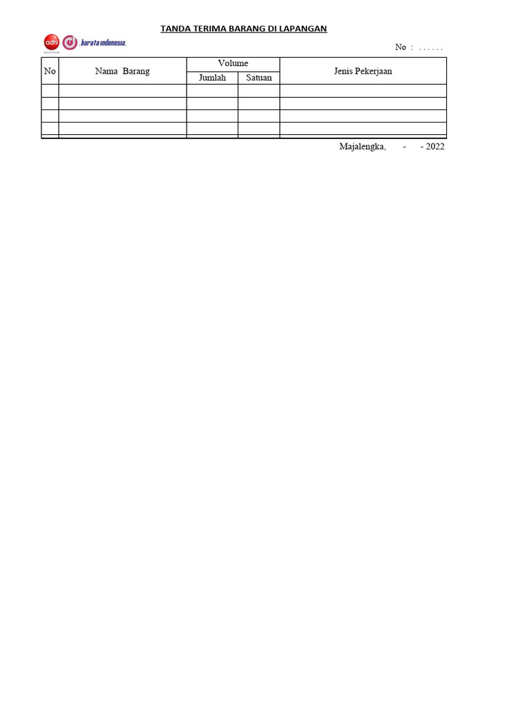 Form Keluar Gudang | PDF